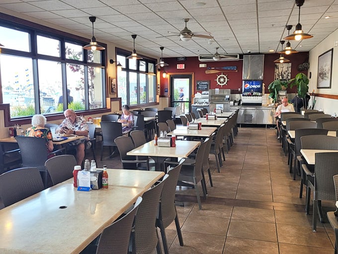 The dining room: where strangers become friends united by the universal language of "mmm" and "you've got to try this."