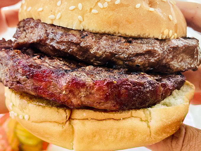 This burger doesn't just satisfy hunger – it obliterates it. Two patties of beefy bliss topped with melty cheese and bacon that means business.
