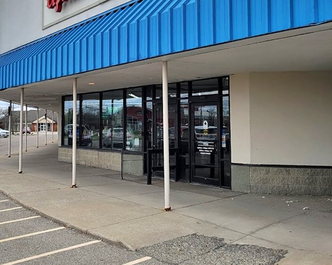 The unassuming entrance belies the wonderland within – like finding a portal to an alternate dimension where everything costs less.
