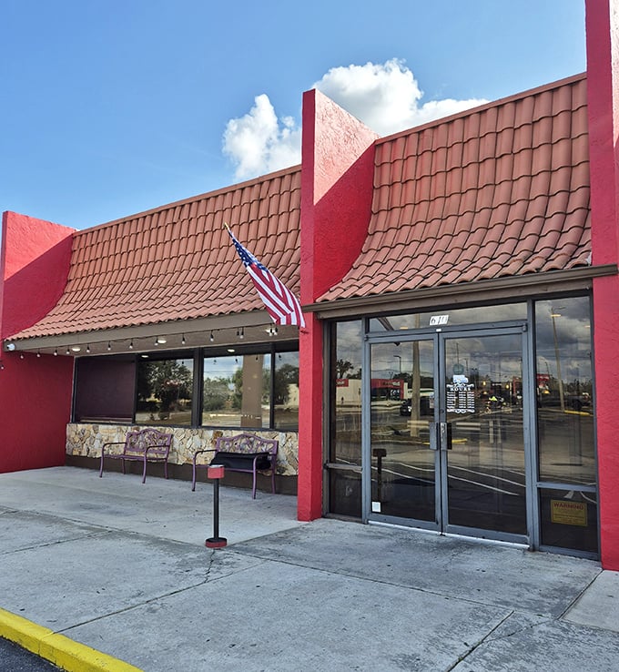 The entrance promises no culinary pretension—just honest food served with a side of Florida sunshine and small-town welcome.