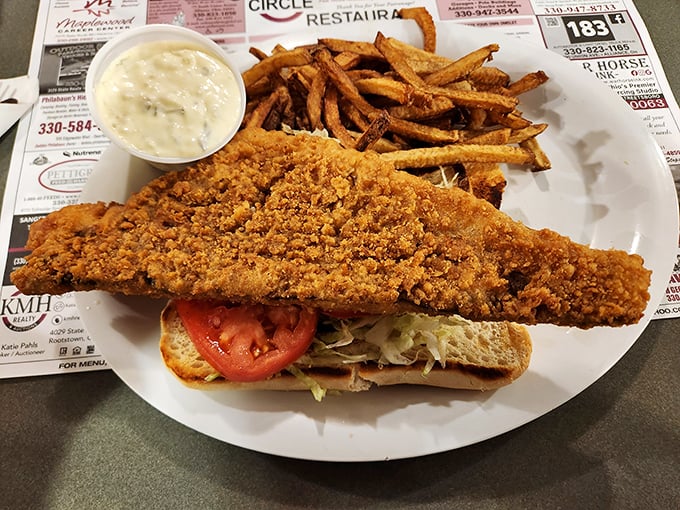 This fish sandwich didn't just set sail from the freezer – it's hand-breaded, golden-crisp, and ready to make fast food fish weep.