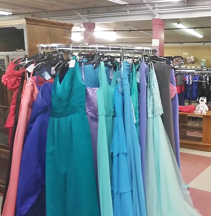 Formal wear that proves special occasions don't require special financing—just a good eye and the patience to browse.