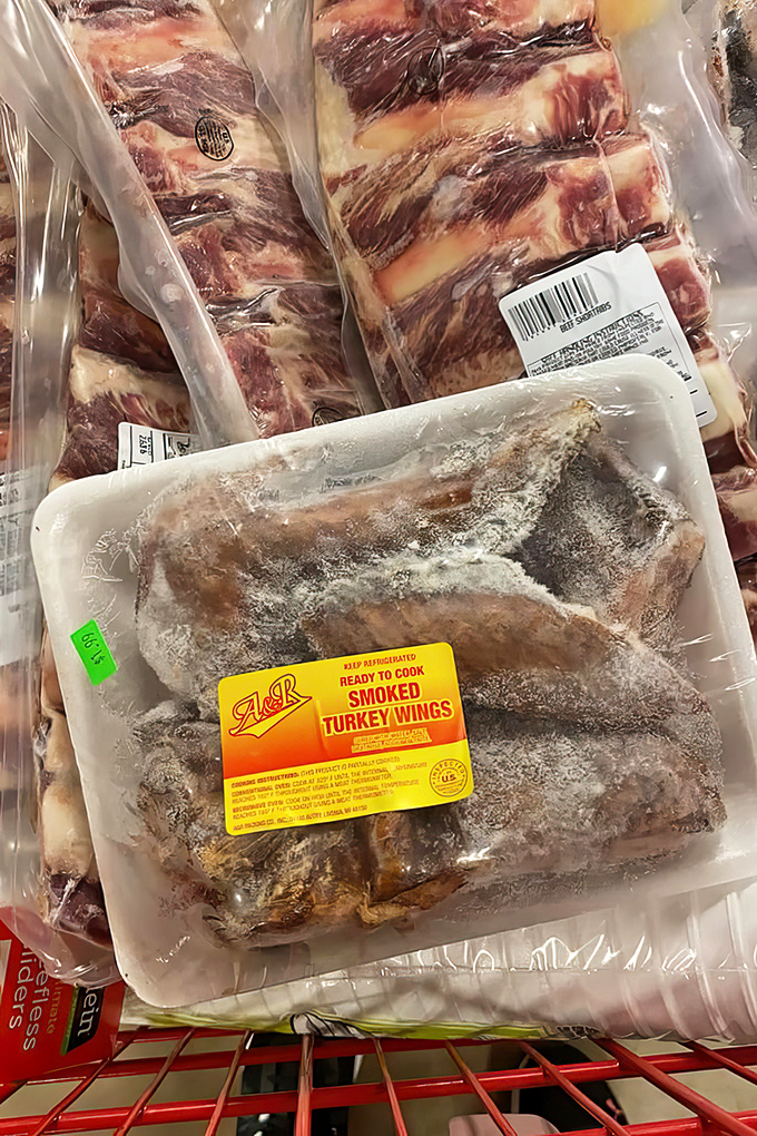 Freezer section finds: Smoked turkey wings and meat packs that'll make your meal planning easier than finding a bargain here.