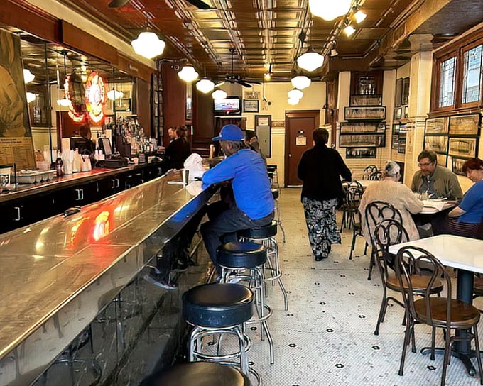 The dining room hums with conversation and satisfaction. These tables have hosted first dates, business deals, and family celebrations since your grandparents' time.