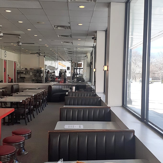 Large windows and comfortable booths create the perfect setting for people-watching—Atlanta's unofficial spectator sport served alongside your breakfast favorites.