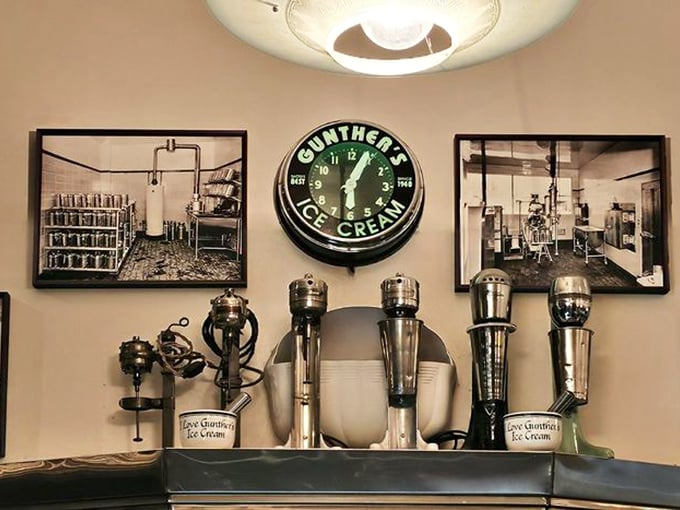 Vintage equipment and historic photos tell the story of ice cream craftsmanship that predates the phrase "artisanal desserts."