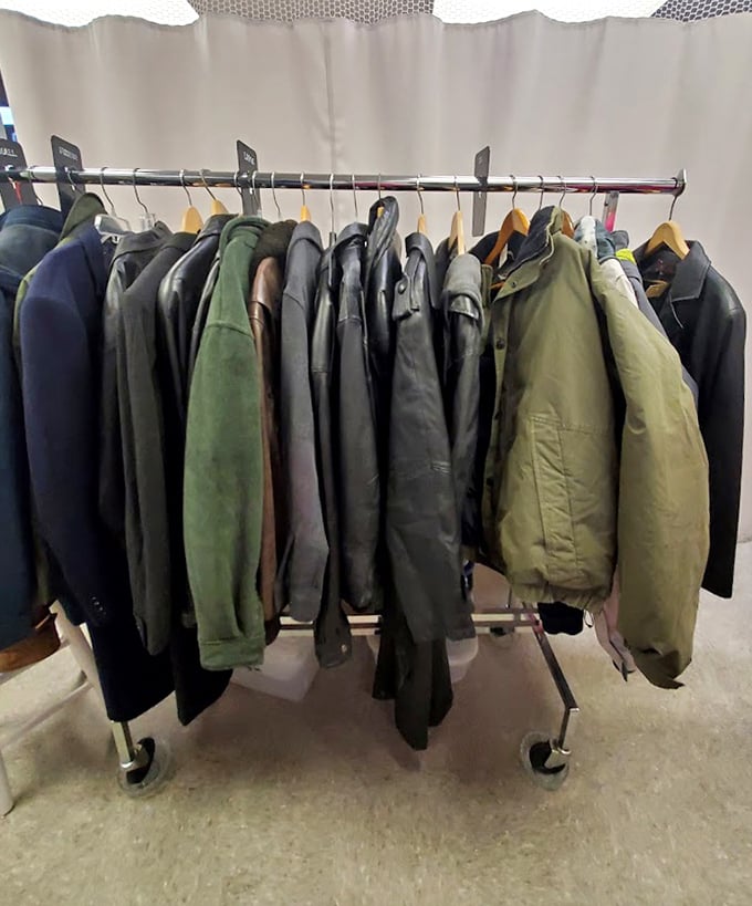 The leather jacket lineup – each one with character already built in. Like adopting a cool personality along with your new outerwear.