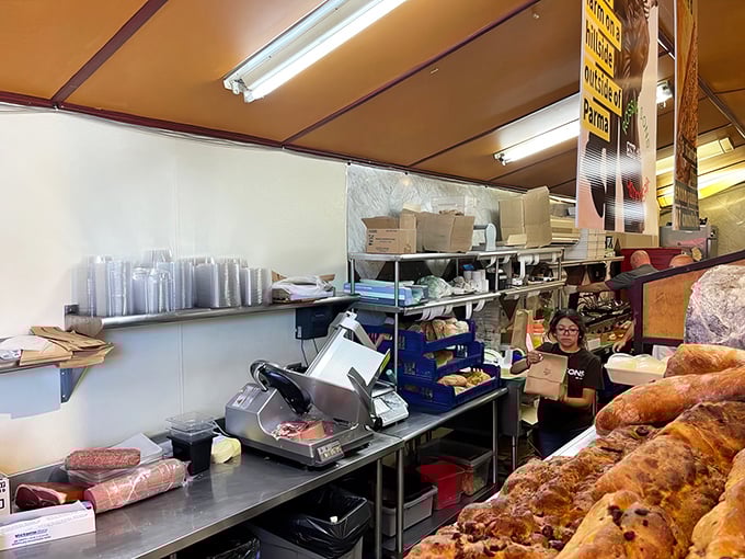 Behind the scenes where the real magic happens – it's like Santa's workshop, but for sandwiches.