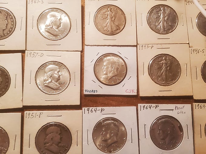 Organized coin collections await numismatists who know exactly what they're seeking and casual browsers who suddenly care.