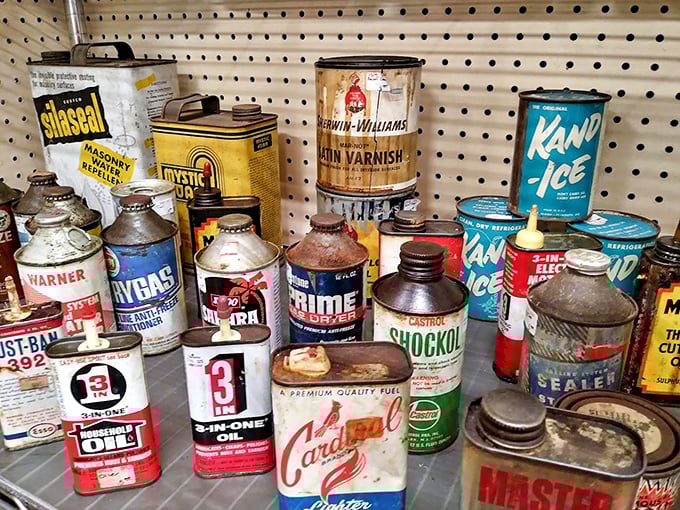 Old tin cans when packaging was art and products had names like "Ye Olde Something-or-Other."