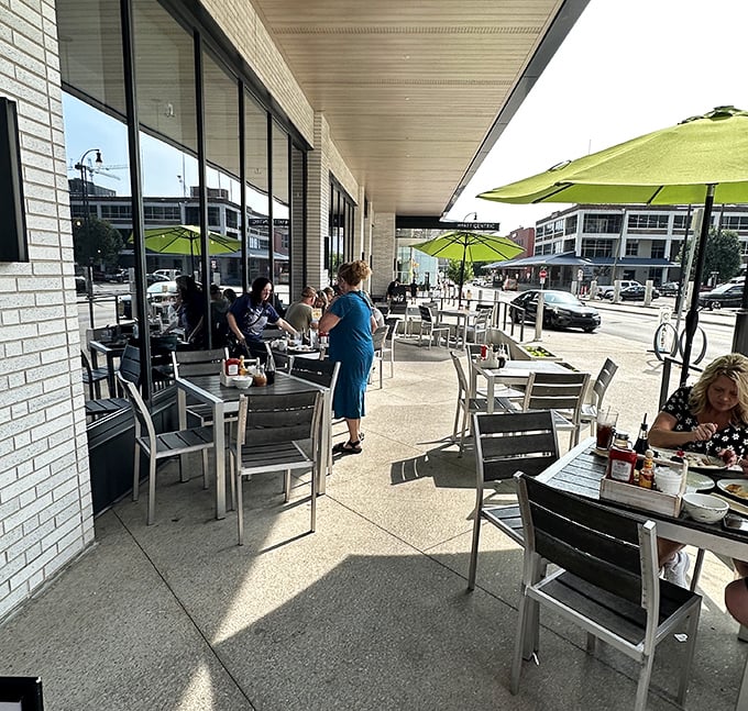 The outdoor patio offers fresh air and people-watching with your pancakes – Nashville's version of Parisian café culture.