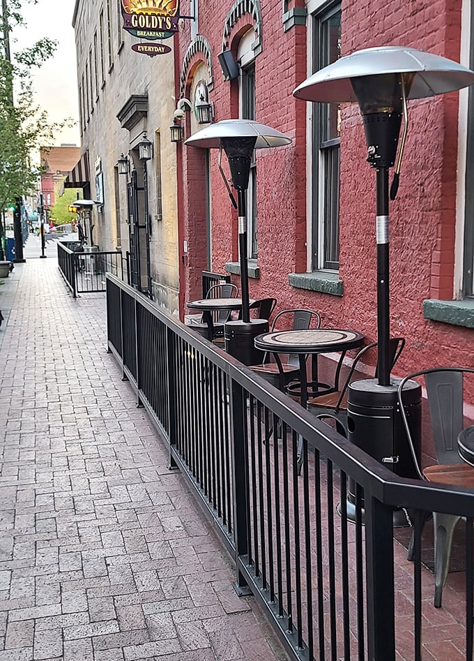 Outdoor seating for those perfect Boise mornings when breakfast tastes better with fresh air.