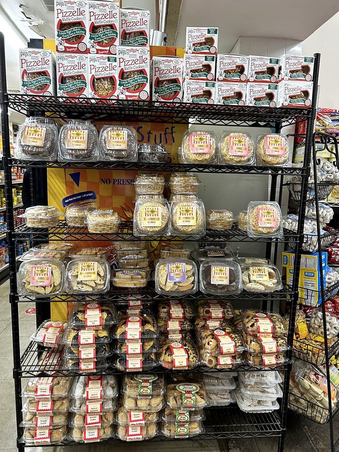 The grocery section stocks Italian essentials and homemade treats—because sometimes you need to bring a taste of Dattilo's home with you.