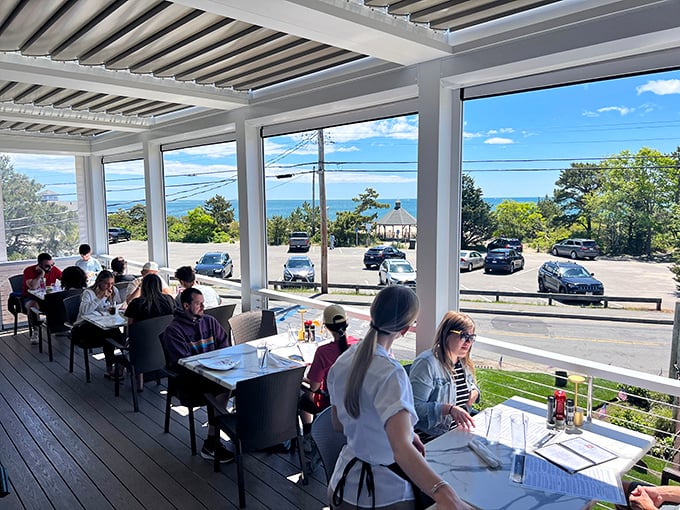 Ocean-view dining that makes you wonder why you ever eat indoors. The sea breeze is nature's perfect seasoning!