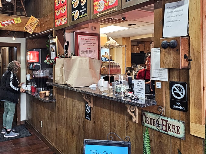 The order counter—where hopes are raised, hunger is addressed, and the staff actually remembers your name.