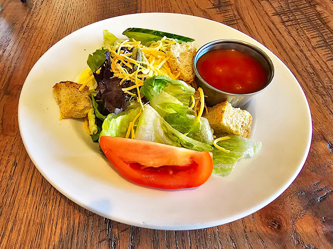 Even the salad has Midwestern hospitality – generous, unpretentious, and served with a side of "yes, this counts as eating your vegetables."