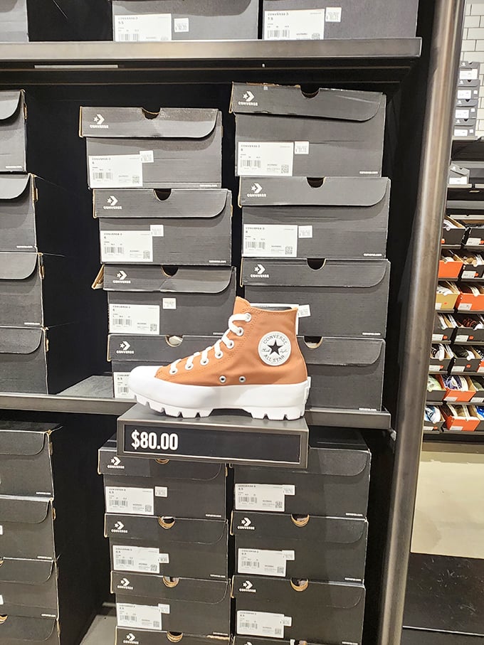 Converse high-tops get the platform treatment, proving some classics never go out of style – they just get elevated. Literally.