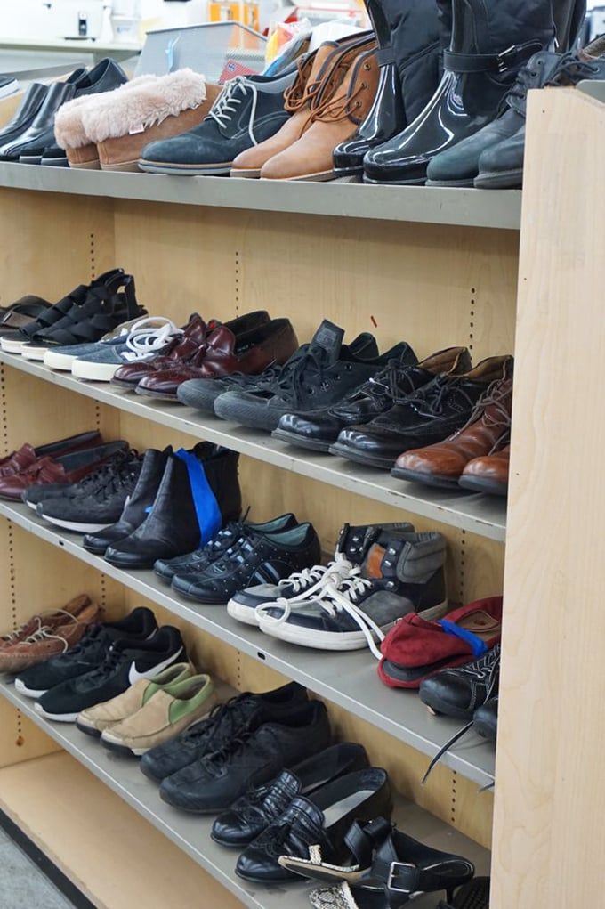 Shoe paradise for the adventurous soul! Each pair tells a story—some barely begun, others with character-building scuffs and ready for new chapters.