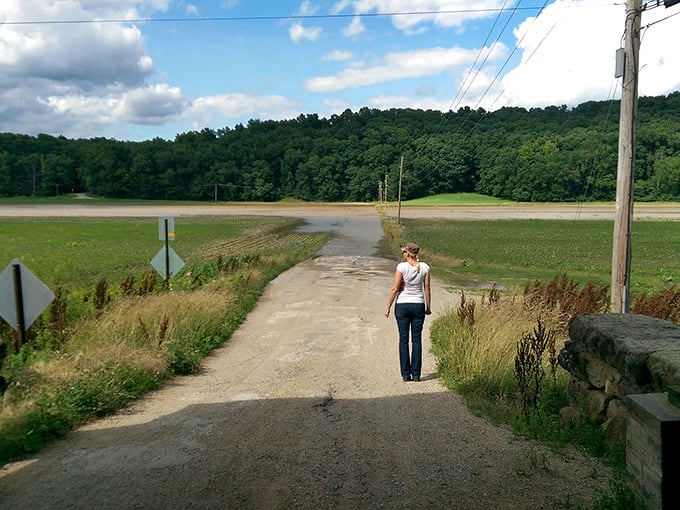 Standing on the bridge looking out—this is the view generations of locals saw on their daily commute.