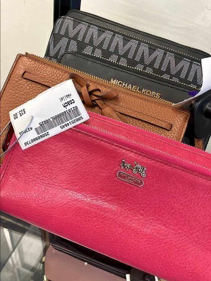 Designer wallet heaven—where Michael Kors, Coach, and good financial decisions live together in perfect harmony.