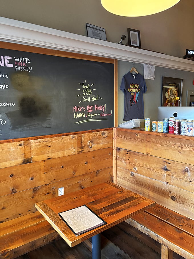 Wooden booths and chalkboard menus create that rare atmosphere where hipsters and their parents feel equally at home.