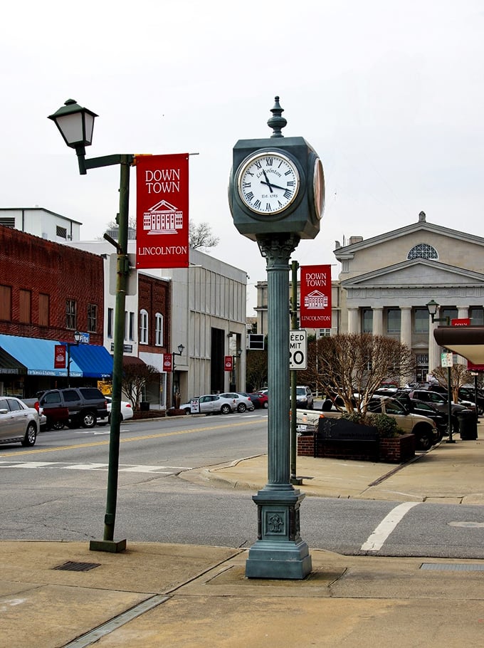 Lincolnton's clock tower keeps perfect time in a place where nobody's really counting.