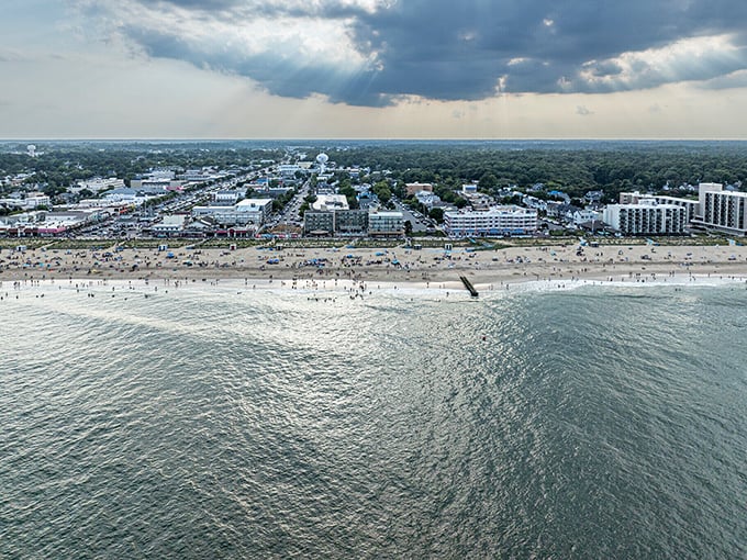 Rehoboth's bustling boardwalk area shows why this beach town attracts budget-conscious retirees year-round