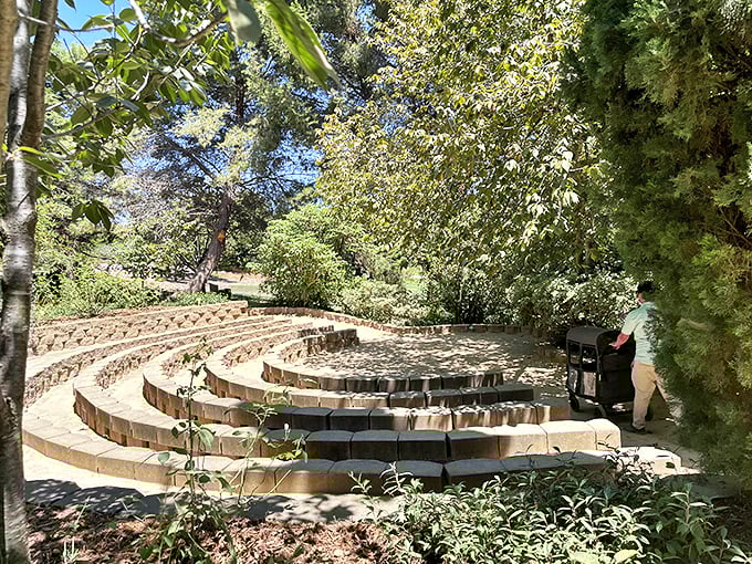 The garden's amphitheater isn't just a place for performances—it's where nature and culture take their well-deserved bow together under California's perfect blue sky.