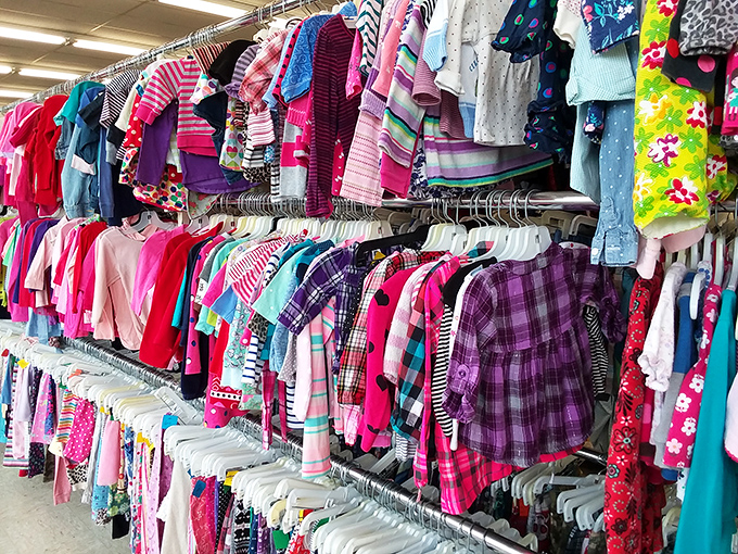 Tiny fashion statements at tiny prices. These little plaid shirts and polka dot dresses have barely been worn—kids grow faster than wallets can keep up.