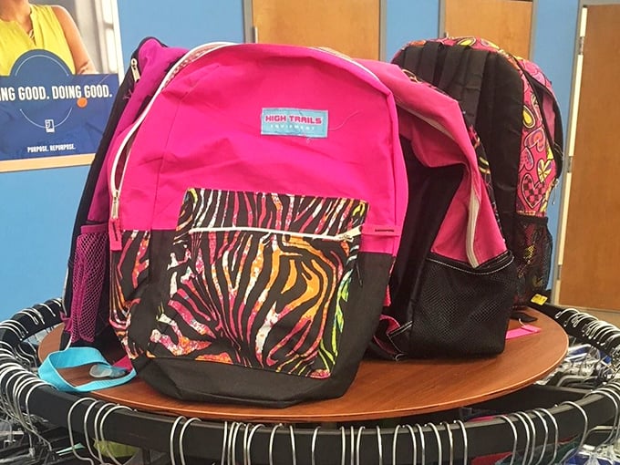 Backpacks with personality and pop, ready to carry books, lunches, and the weight of academic expectations for a fraction of retail prices.