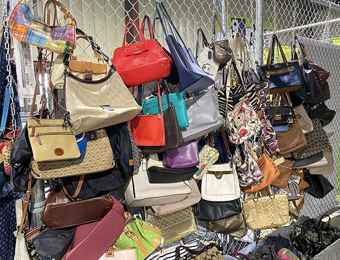 Handbag heaven! A colorful collection of purses proving that arm candy doesn't need to come with a designer price tag.