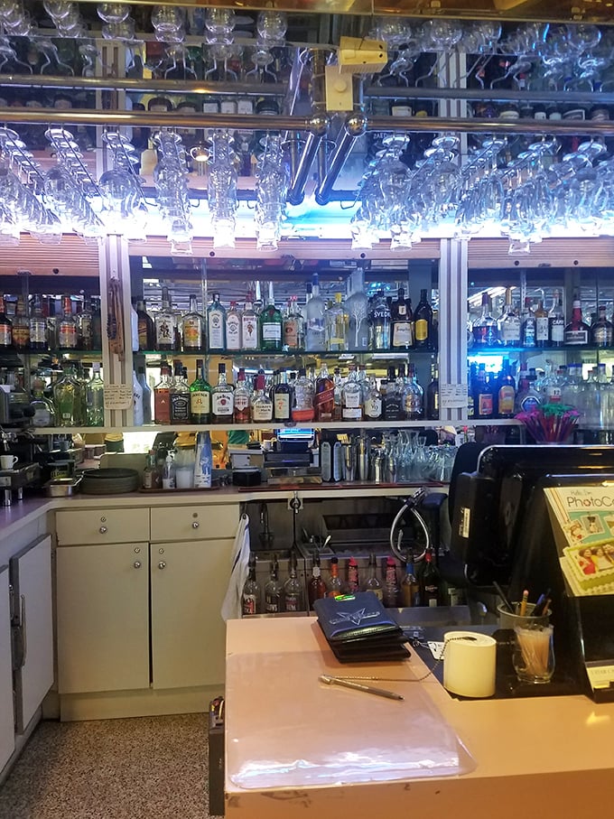 A bar that promises adult beverages alongside your pancakes—because sometimes your coffee needs a colleague with a stronger personality.