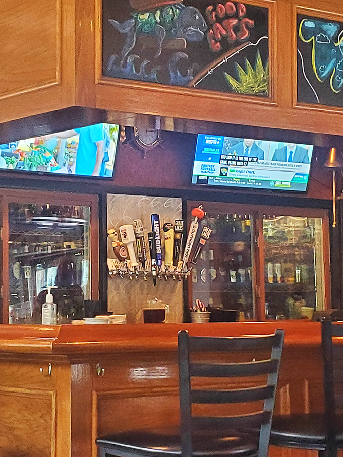 The tap handles stand at attention like soldiers guarding liquid treasure—each one promising a different path to contentment.