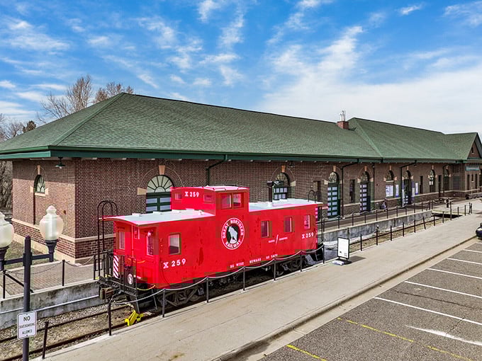 The historic train caboose parked outside Beltrami County History Center reminds visitors that Bemidji's past remains very much present.
