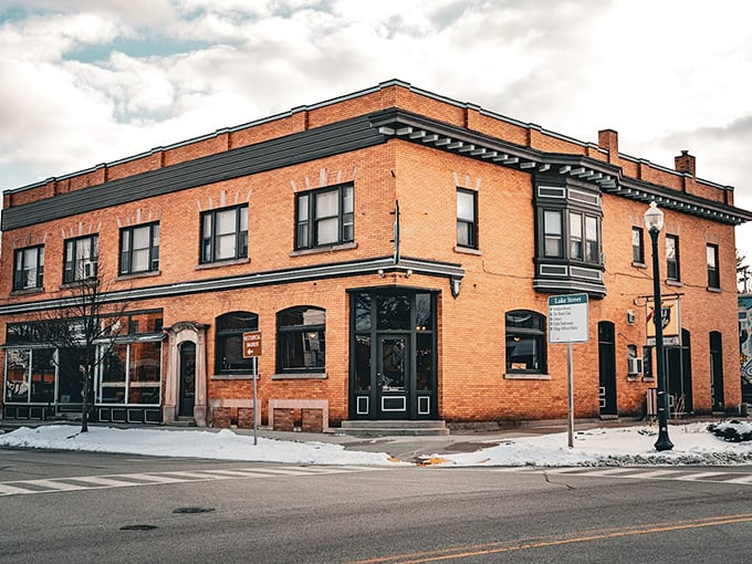 This brick cornerstone building has likely witnessed generations of town gossip, first dates, and business deals over cups of steaming coffee.