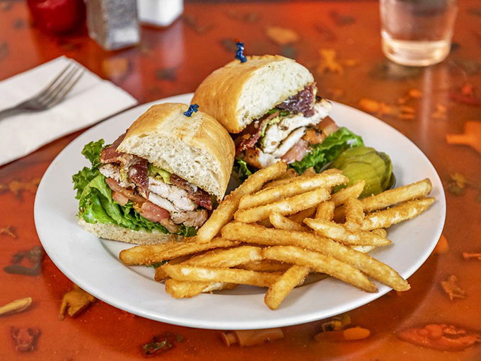 A sandwich that makes other sandwiches question their life choices. Those fries aren't side characters—they're co-stars.