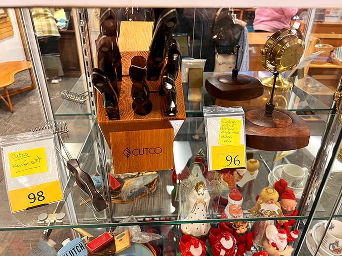Cutlery sets and collectibles await new homes – each yellow tag a promise of value that would make your wallet smile.