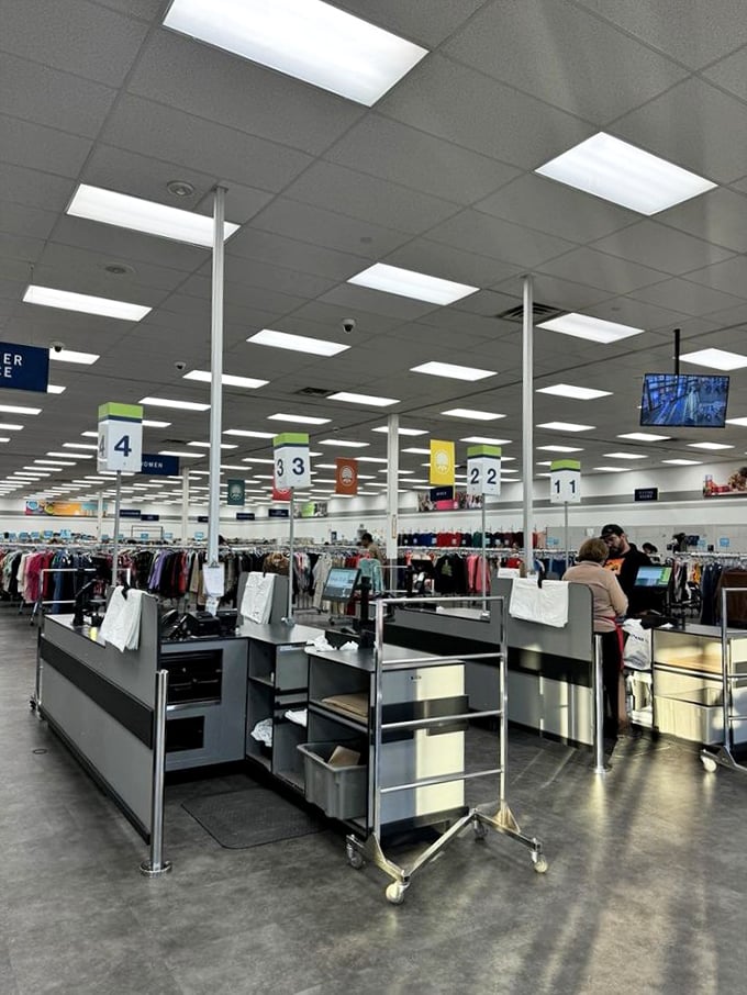 Efficiency in action—the checkout area is designed to get you and your newfound treasures home quickly to start enjoying them.