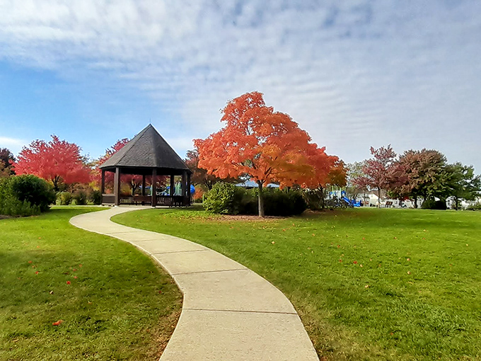 Century Farms Park's gazebo and fall foliage create the perfect backdrop for everything from first dates to "I finally finished reading War and Peace" celebrations.