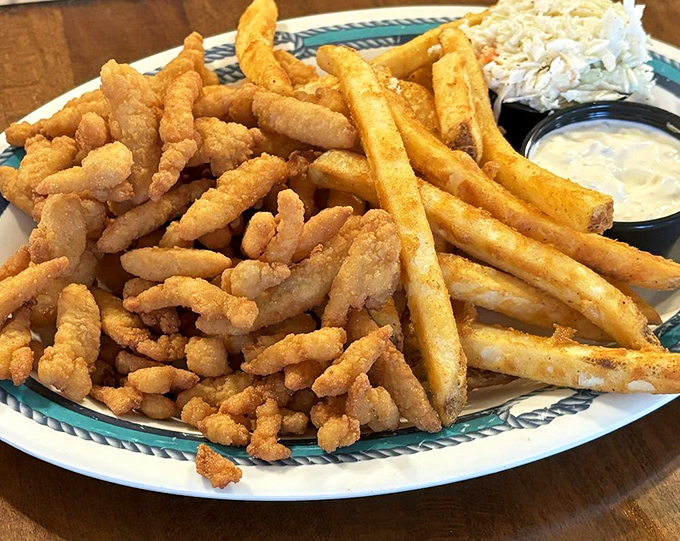 Mountains of perfectly fried clam strips and fries – sometimes you need comfort food that happens to come from the ocean.