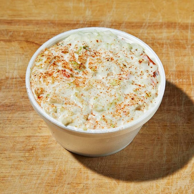 Creamy coleslaw with just the right amount of crunch—the cool counterpoint that every hot barbecue plate desperately needs.