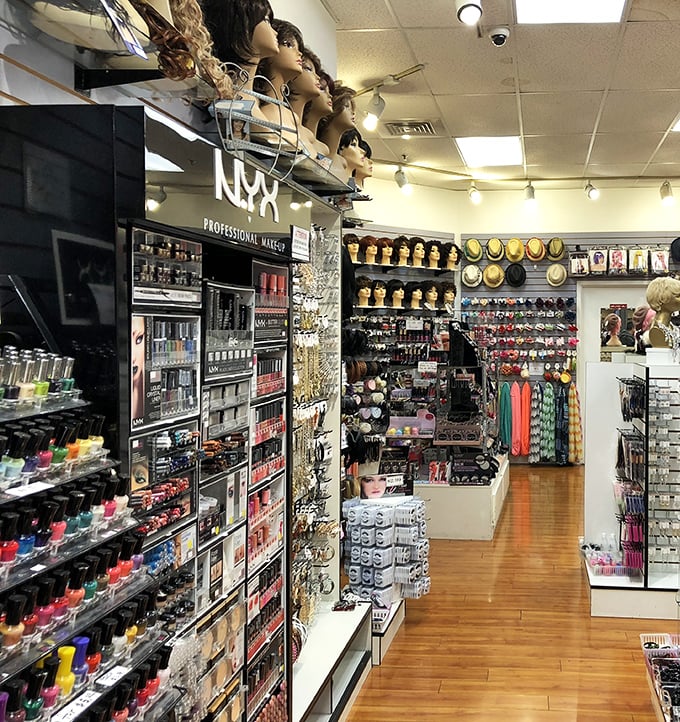 This beauty supply wonderland offers everything from professional makeup to statement wigs—transform yourself before heading back to the mall.