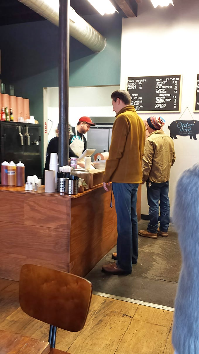The moment of truth at the ordering counter. Choose wisely, my friend—your barbecue happiness depends on it.