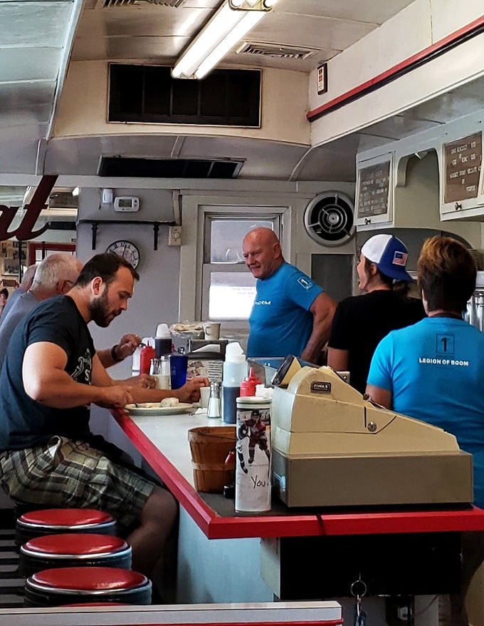 Counter culture at its finest—where solo diners find community and the short-order cook is the morning's most important philosopher.