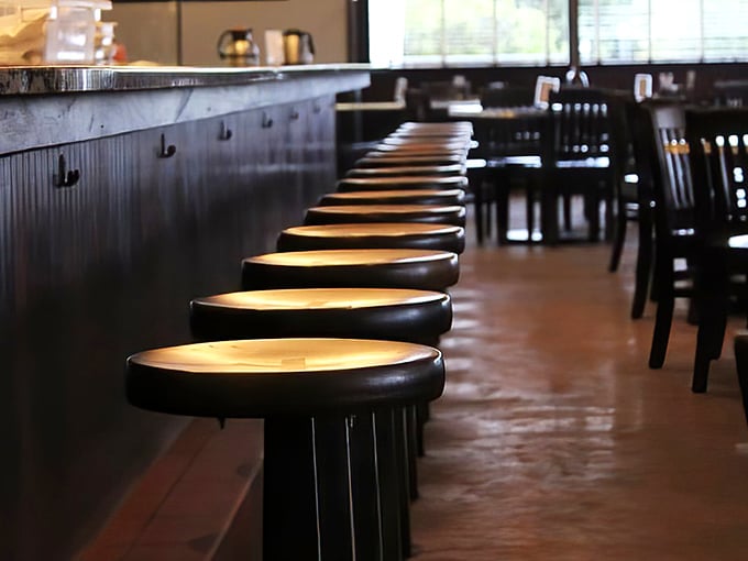 These counter seats aren't just places to sit—they're front-row tickets to the greatest show in Georgetown: breakfast served with a side of local wisdom.