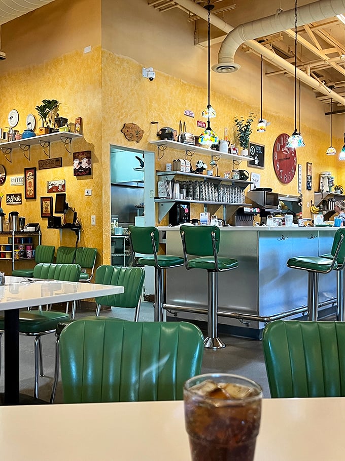 The counter area – where breakfast magic happens behind the scenes. Those pendant lights cast a glow that makes everyone look well-rested.