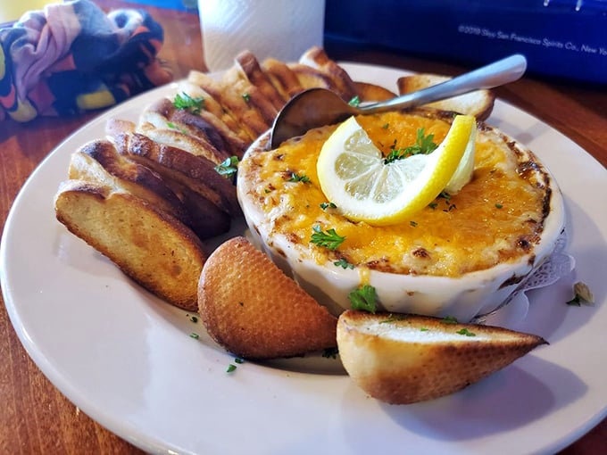 This crab dip isn't just an appetizer—it's the Eastern Shore's answer to fondue, and possibly the reason bread was invented.