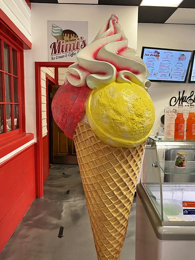 That giant ice cream cone sculpture isn't just decoration—it's a beacon of hope in a world that sometimes forgets to be sweet.