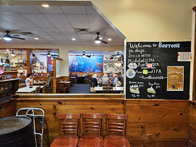 The chalkboard doesn't lie – when a place proudly announces its chowder and key lime pie, you order both without question.