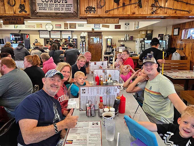 The true measure of a great breakfast spot: tables filled with families making memories over plates of food bigger than their heads.